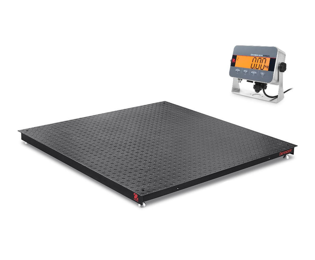 Ohaus i-DF33XW2500B1L Defender 3000 Floor Scale, NTEP, 4' x 4', 125000 ...